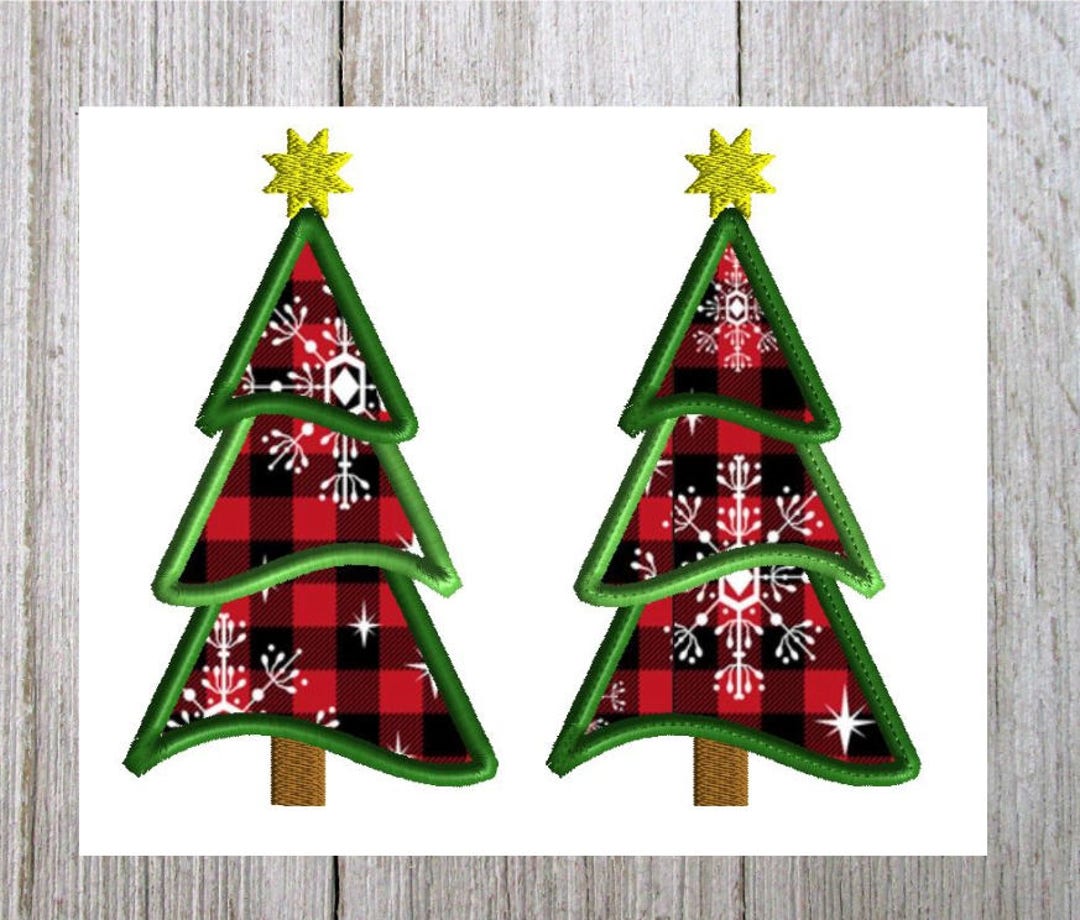 Christmas Tree Embroidery Design, Machine Embroidery, Christmas Tree ...