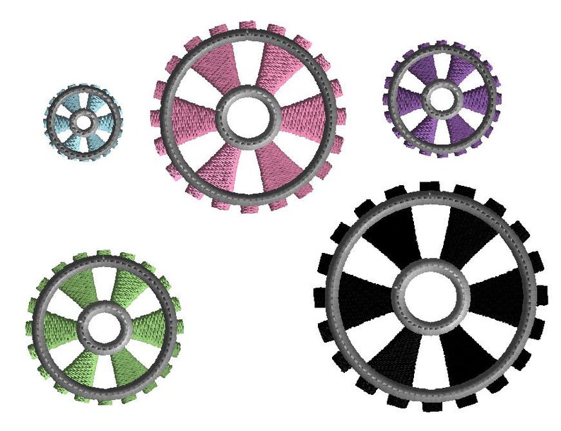 Steampunk Gears Embroidery Design Machine Embroidery Filled | Etsy