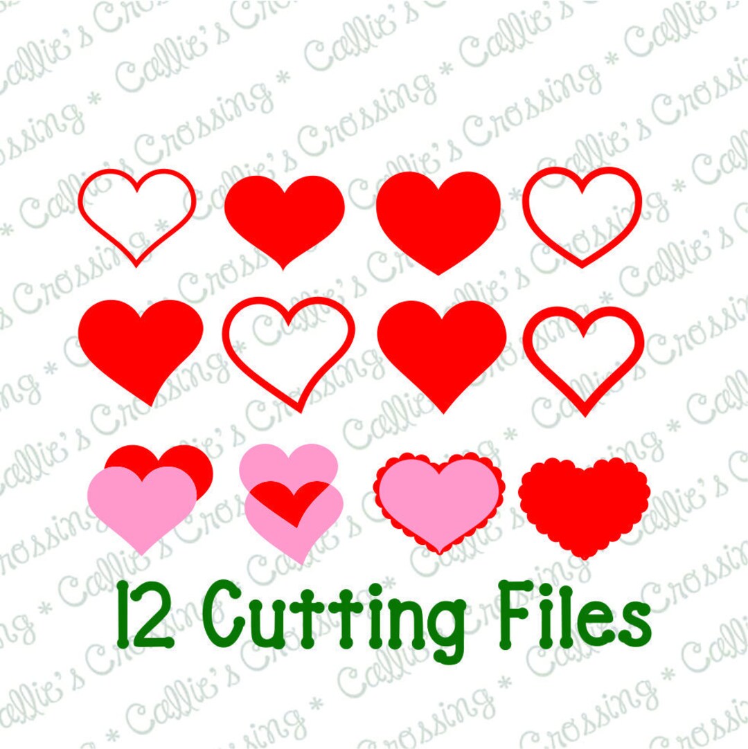 Heart SVG Cutting File, Hearts SVG Cutting Files, Heart Svgs. Heart ...