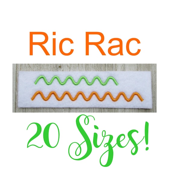 Rick Rack Ric Rac Embroidery Design Ric Rac Embellishment | Etsy