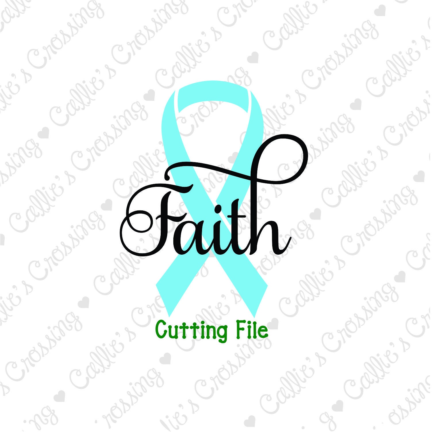 Ribbon SVG Cutting File Faith Ribbon SVG Cutting File Hope | Etsy