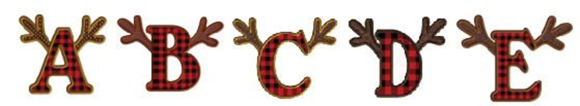 SALE!!!! Antler Applique Letters, 26 Antler Letters, 3 Sizes of Each ...
