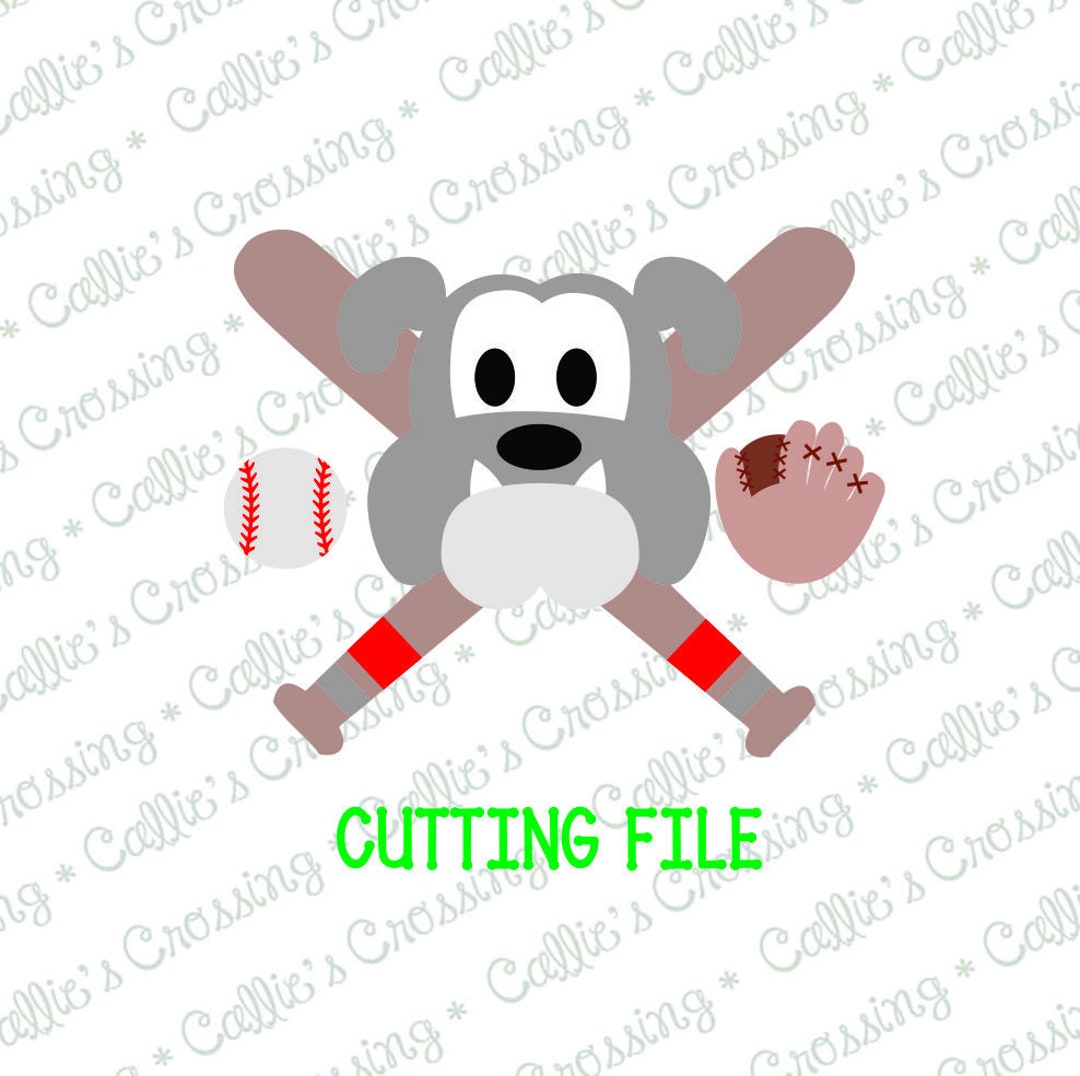 Bulldog Baseball Svg Cutting File, Bulldog Baseball, Bulldog Baseball ...