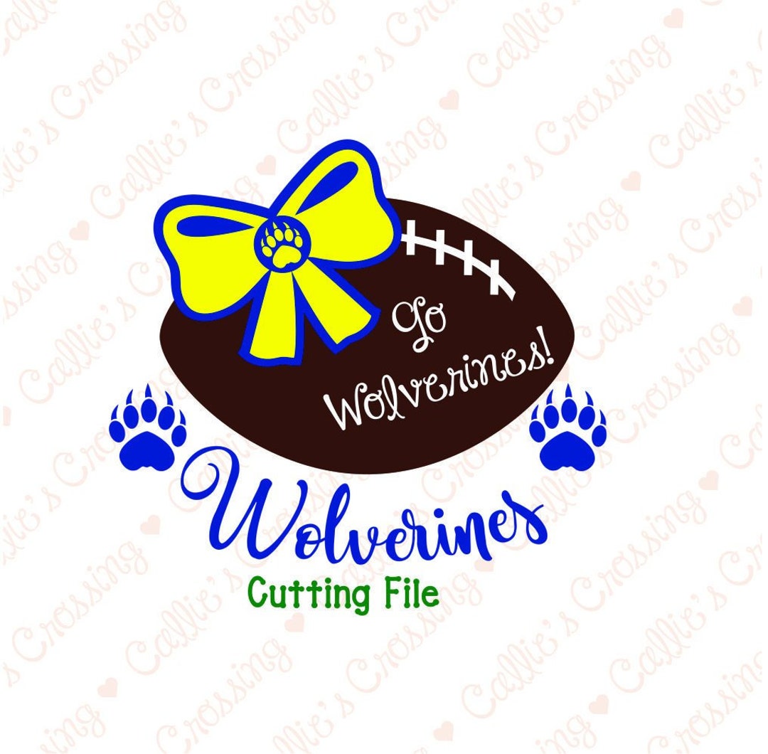 Wolverine Football SVG Cutting File Wolverine Football Svg - Etsy