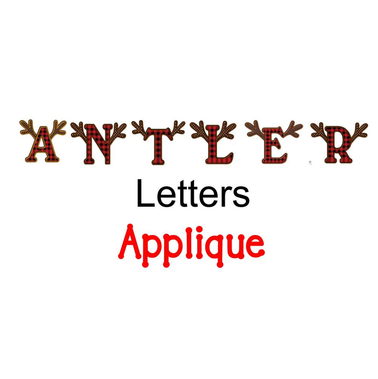 SALE Antler Applique Letters 26 Antler Letters 3 Sizes - Etsy