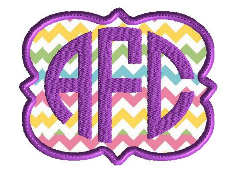 Rectangle Embroidery Design Monogram Frame Machine - Etsy