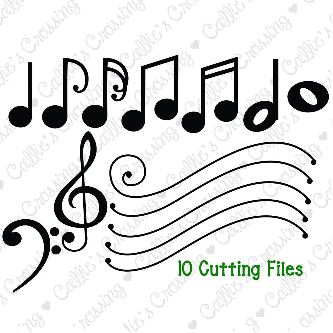 Music Notes SVG Cutting Files, Music Svg, Music Svgs, Music Notes Svgs ...