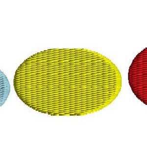 Oval Filled Stitch Embroidery Design, Machine Embroidery, 7 Sizes - Etsy