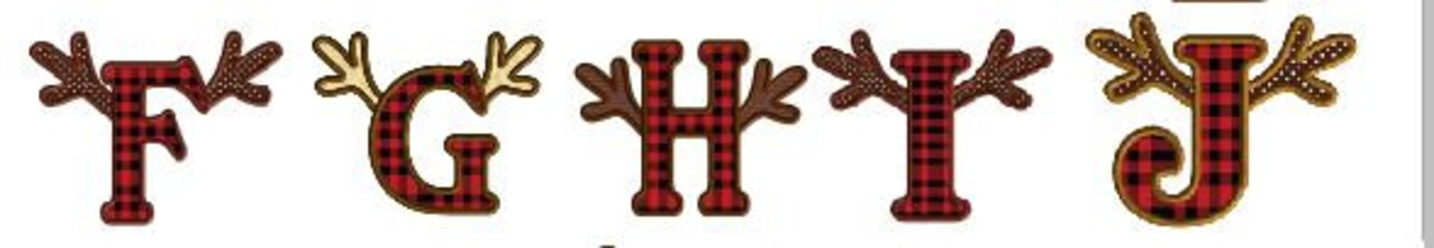 SALE Antler Applique Letters 26 Antler Letters 3 Sizes - Etsy