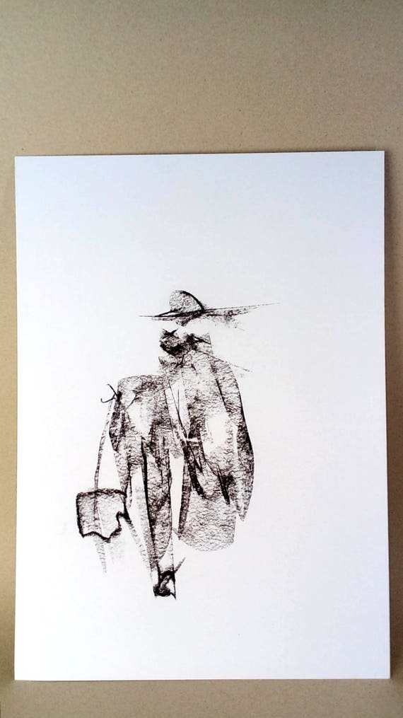 Charcoal Drawing Abstract People