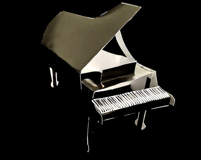 Paper Grand Piano Template - Minimalist DIY Sculpture. Printable PDF ...