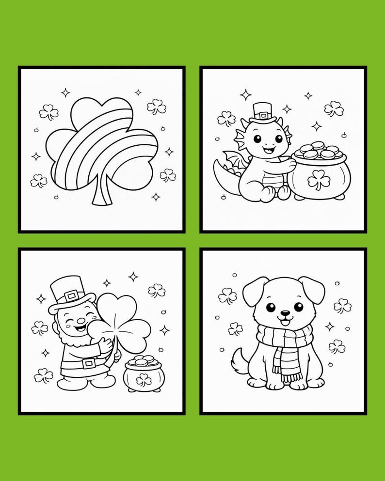 Bold & Easy St. Patrick’s Day Coloring Book | 24 Pages | Shamrocks ...