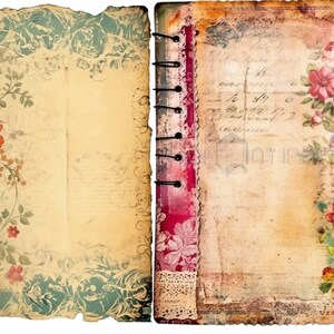 Shabby Ephemeral Background Papers: Vintage Collage Sheets (digital PDF ...