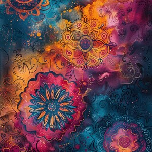 Boho PNG Clipart: 50 Colorful Designs for Junk Journals (digital ...