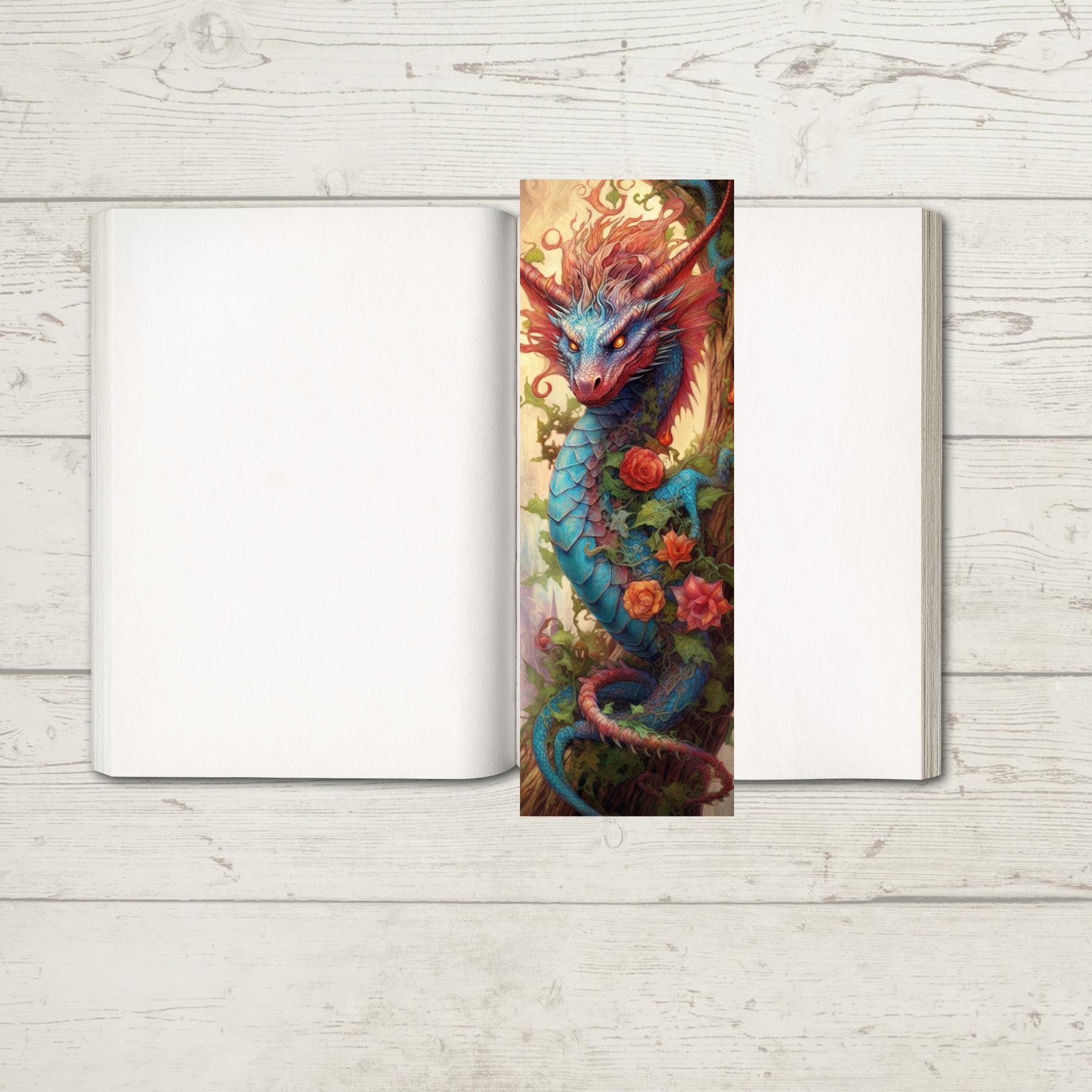 Fantasy Dragon Bookmarks: Printable Dragon Art, Set of 4 (PDF) - Etsy
