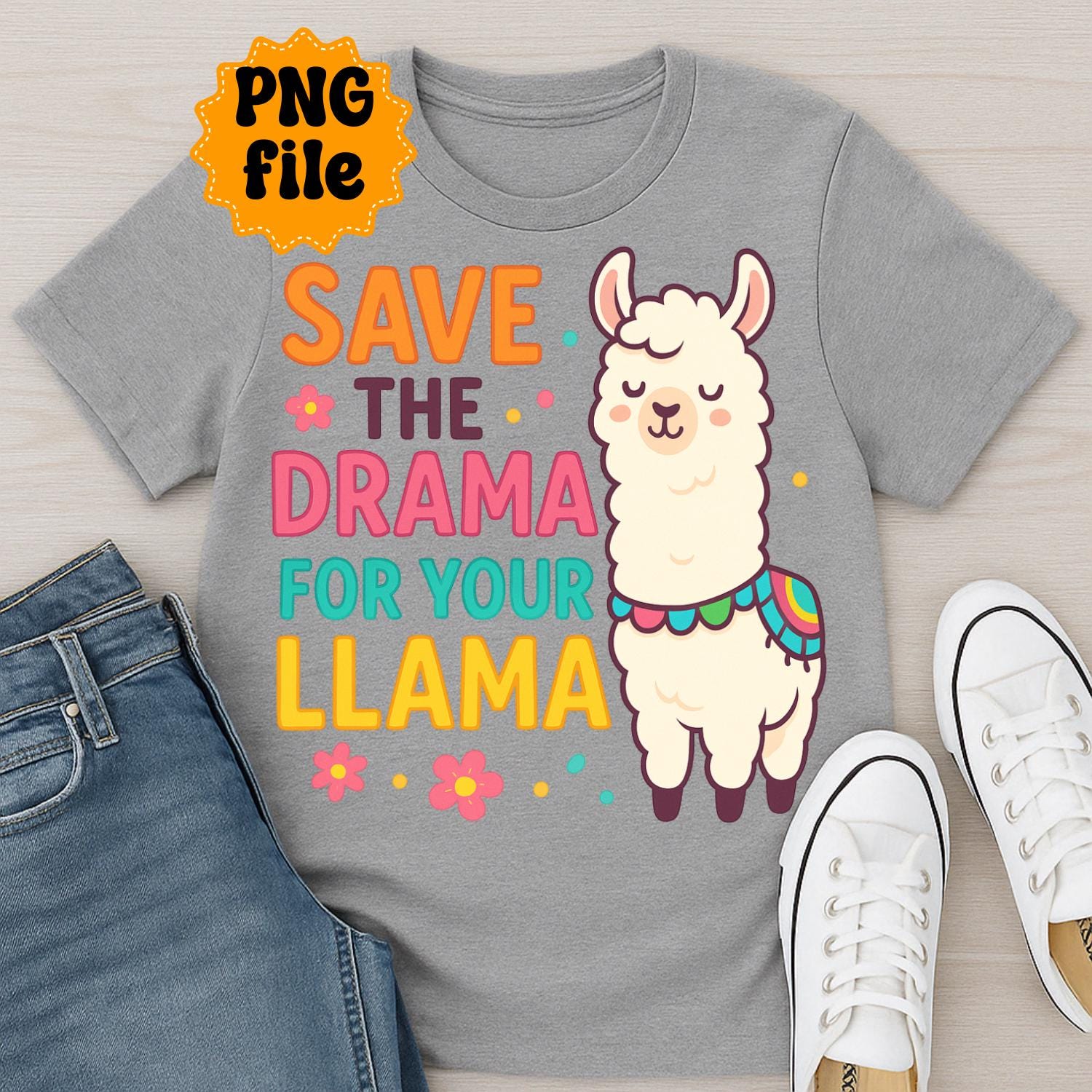 Save the Drama Llama PNG: Funny Quote Clipart (commercial Use) - Etsy