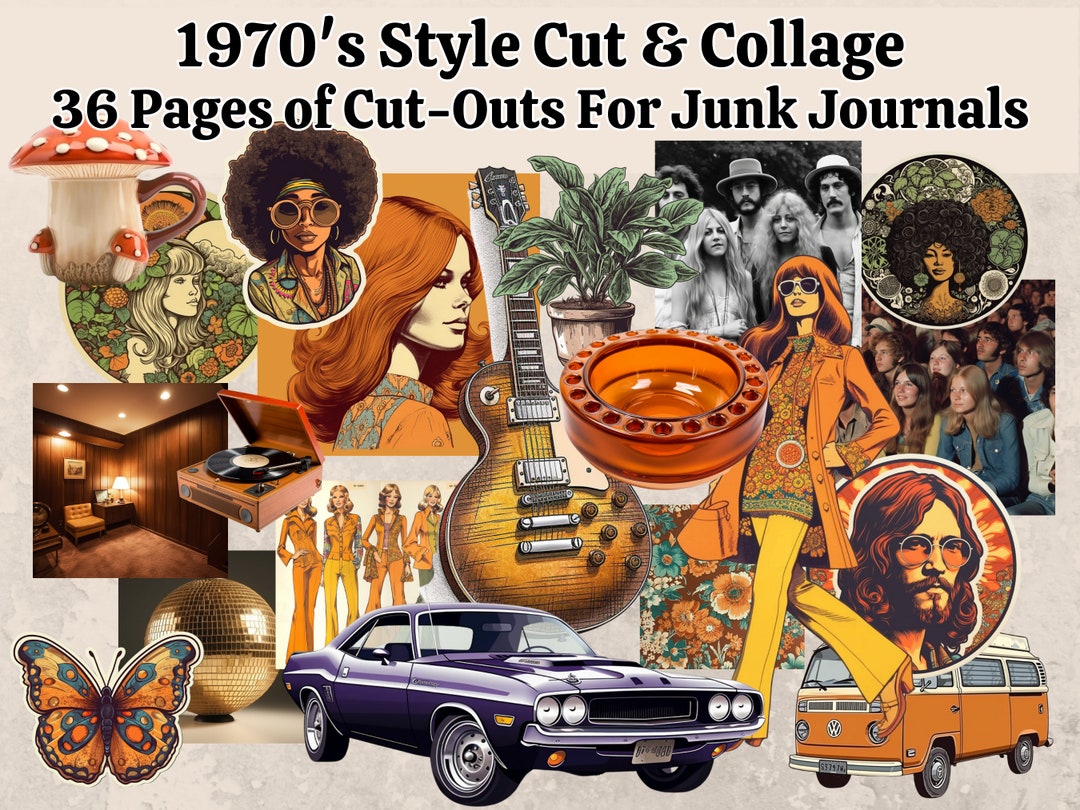 1970's Themed Cut and Collage for Junk Journals and Other Paper ...