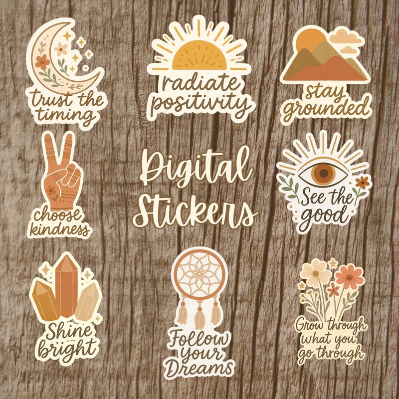 Boho Stickers - Etsy