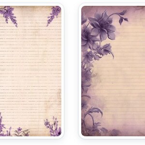 Purple Junk Journal Kit - Lined Journal Pages - Ephemera - Etsy