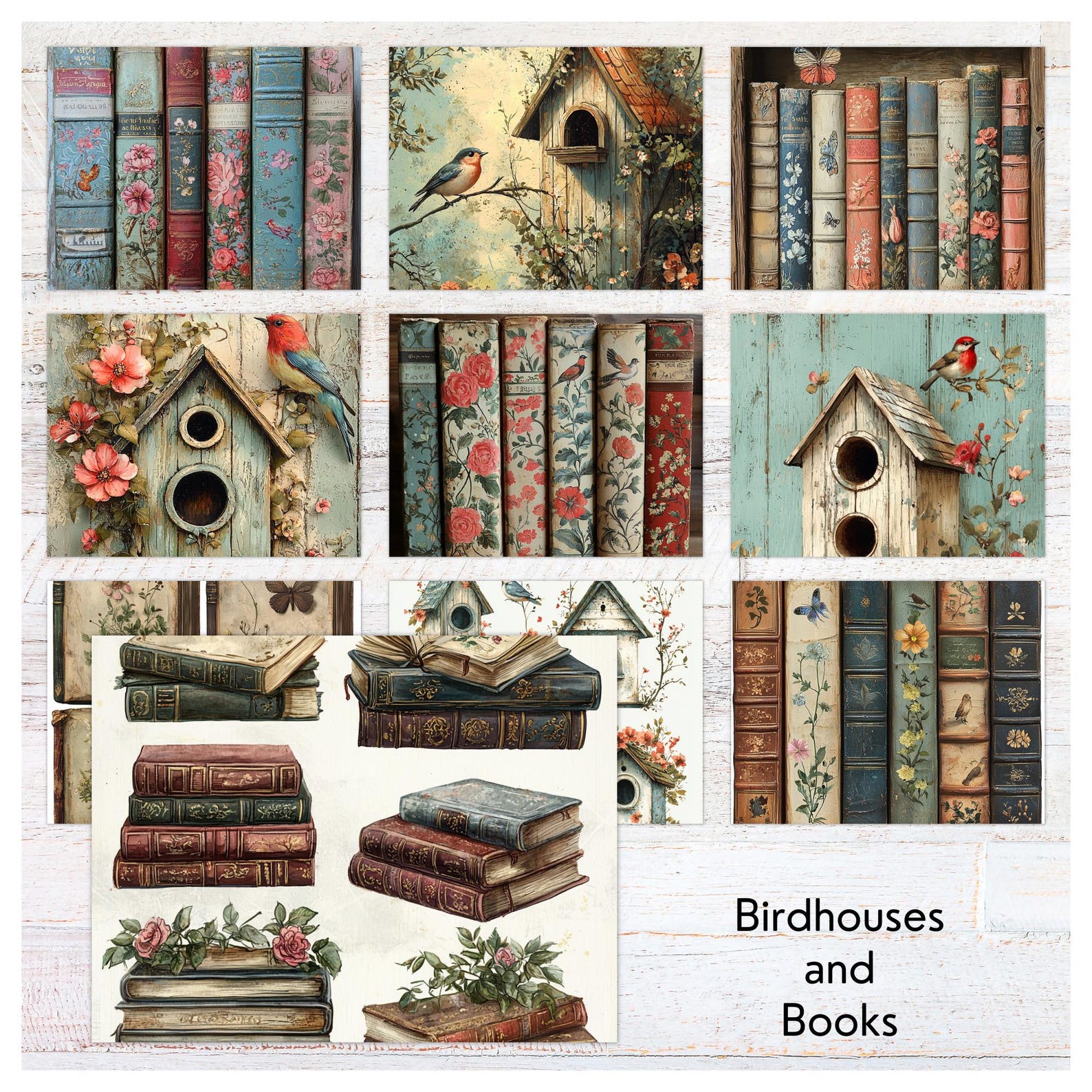 Shabby Cottage Core Junk Journal Kit: Printable Canva Template - Etsy