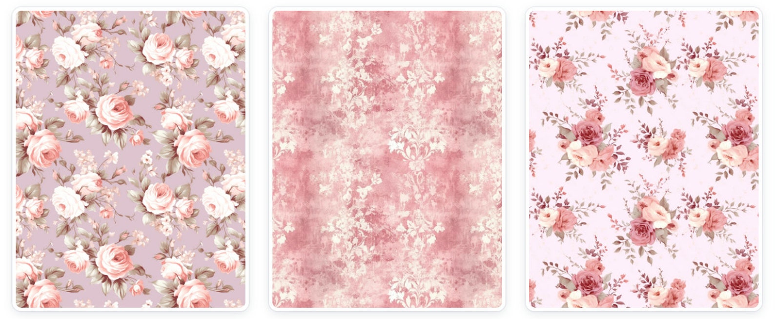 Dusty Pink Junk Journal Printable Backgrounds - 21 Page PDF - 21 ...