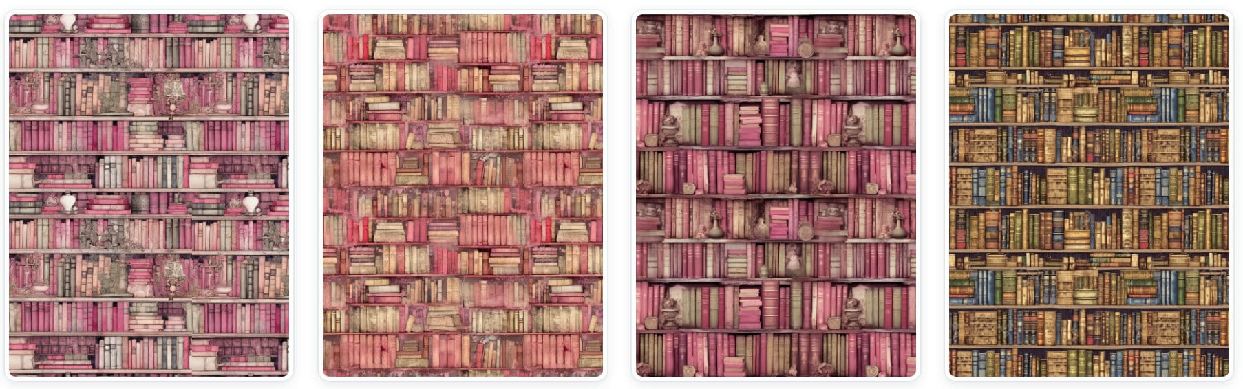 Bookshelves Printable Background Paper for Junk Journaling ...