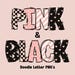 Pink & Black Doodle Letter PNG Bundle: 4 Alphabet Styles (commercial ...