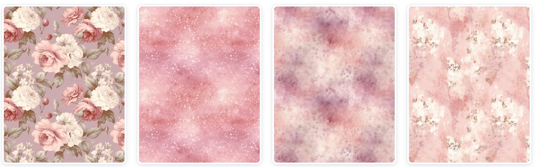 Dusty Pink Junk Journal Printable Backgrounds - 21 Page PDF - 21 ...