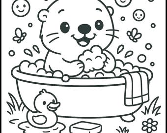 10 Bold and Easy Animal Coloring Pages for Kids - Etsy