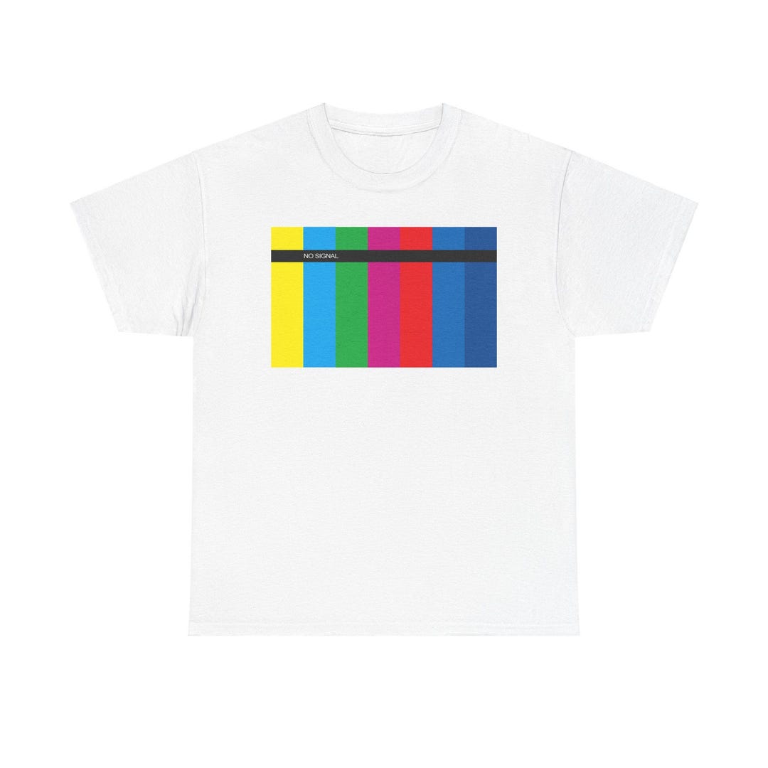 SMPTE No Signal Color Bars 80's T-shirt, Funny Adult Tee, Trending ...