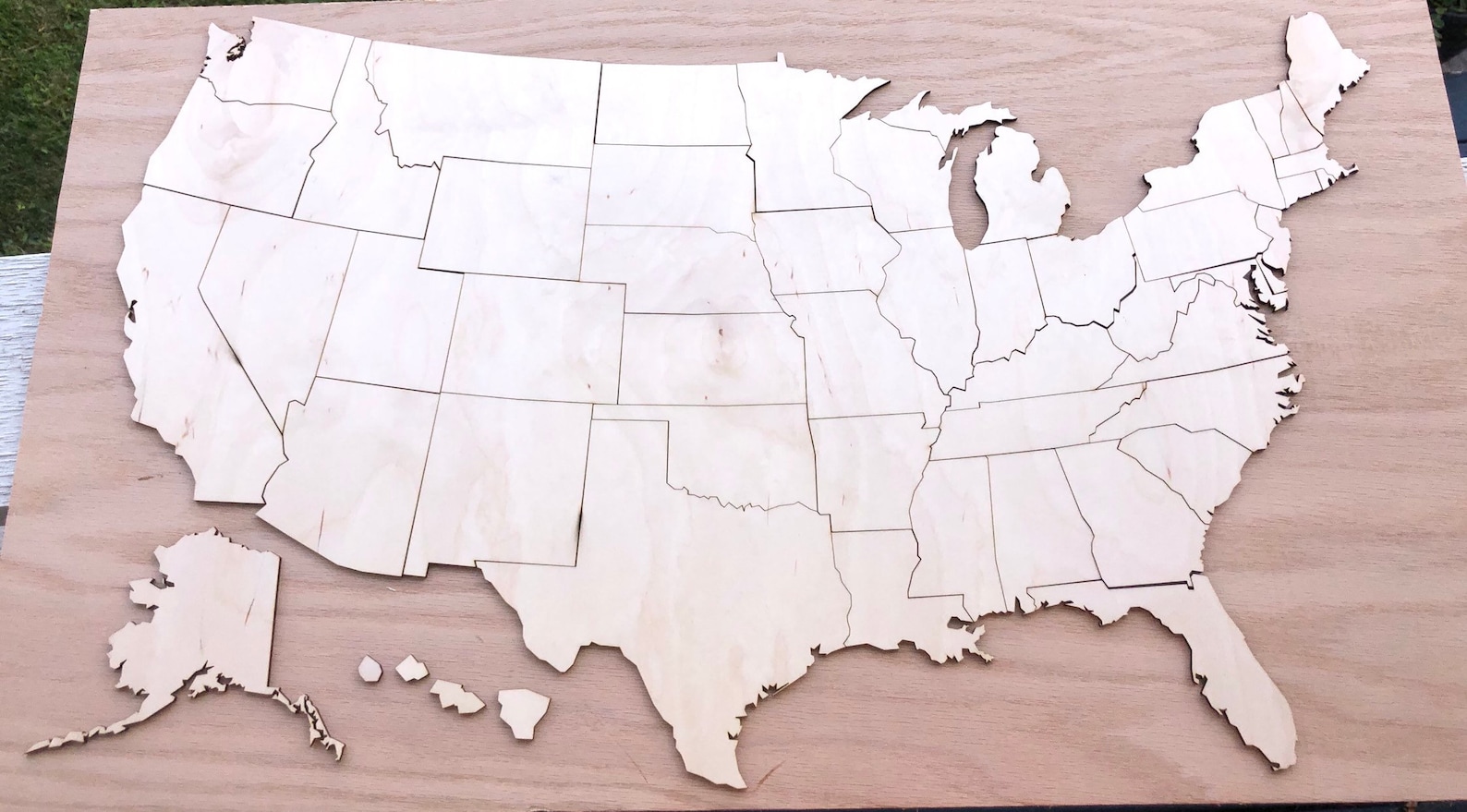 United States State 24 X 39 Inch Cut Outs , United States Wood Cut Outs ...