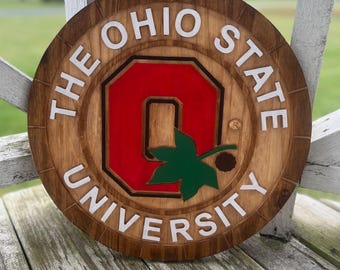 Officially Licensed Ohio State University Buckeyes Wood Sign Bar Sign ...