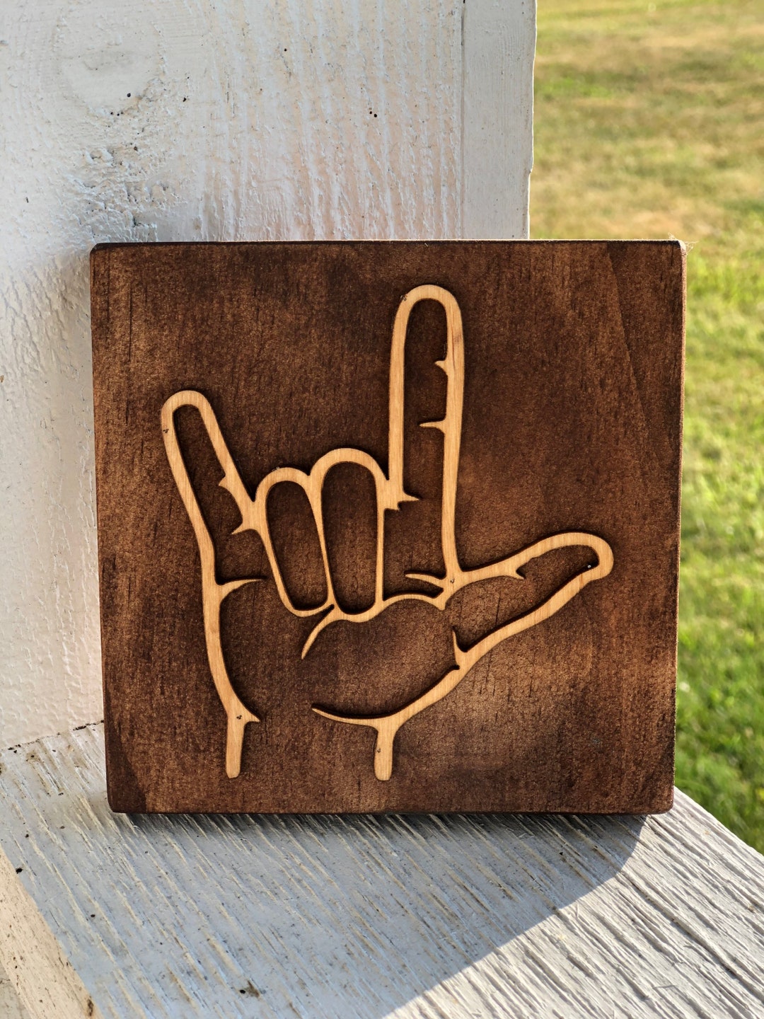 I Love You ASL Scrabble Tile American Sign Language Scrabble Tile Large ...