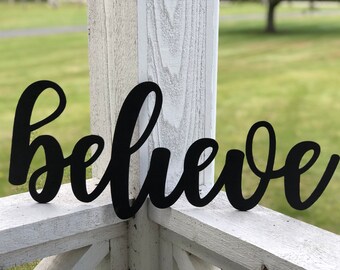 Believe Wooden Sign Believe Distressed Sign Believe | Etsy