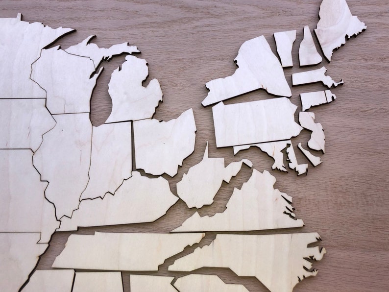 United States State Jumbo 45 X 72 Cut Outs , United States Wood Cut ...