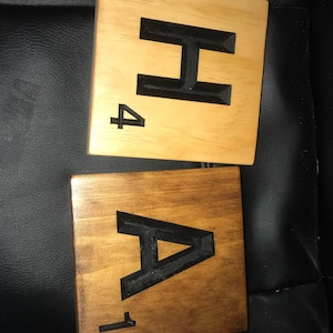 Small Scrabble Tiles Large Letter Tiles Carved - Etsy