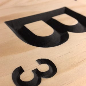 Small Scrabble Tiles Large Letter Tiles Carved - Etsy