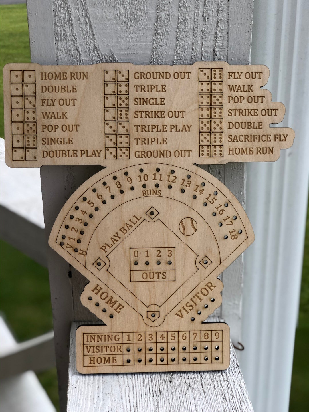 Baseball Dice Game Baseball Game Board - Etsy