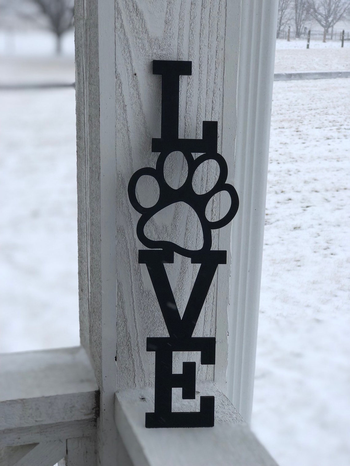 Dog Love Wood Dog Love Sign With Paw Print FREE SHIPPING - Etsy