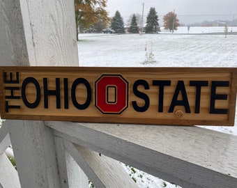 Officially Licensed Ohio State University Buckeyes Wood Sign Bar Sign ...