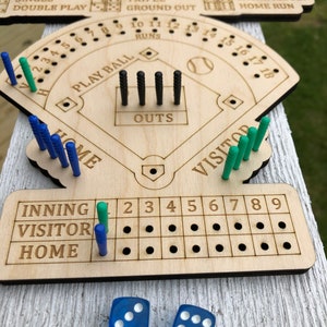 Baseball Dice Game Baseball Game Board - Etsy