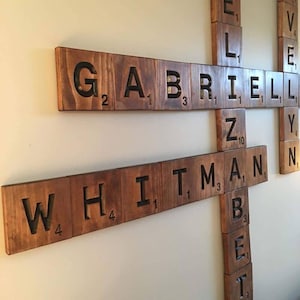 Small Scrabble Tiles Large Letter Tiles Carved - Etsy