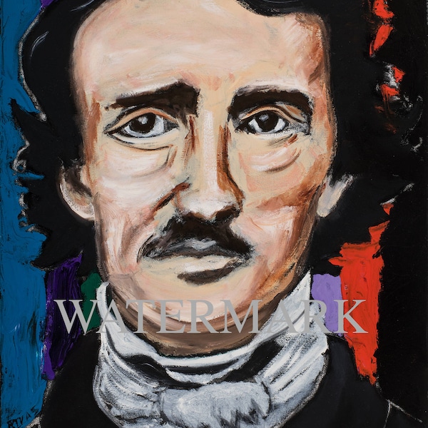 Edgar Allen Poe Oil Painting - Etsy