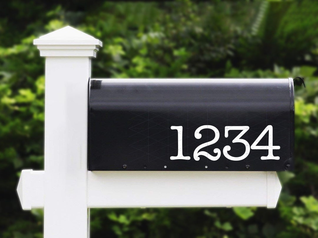 Personalized Mailbox Decal Mailbox Numbers House Number Sticker Decal ...