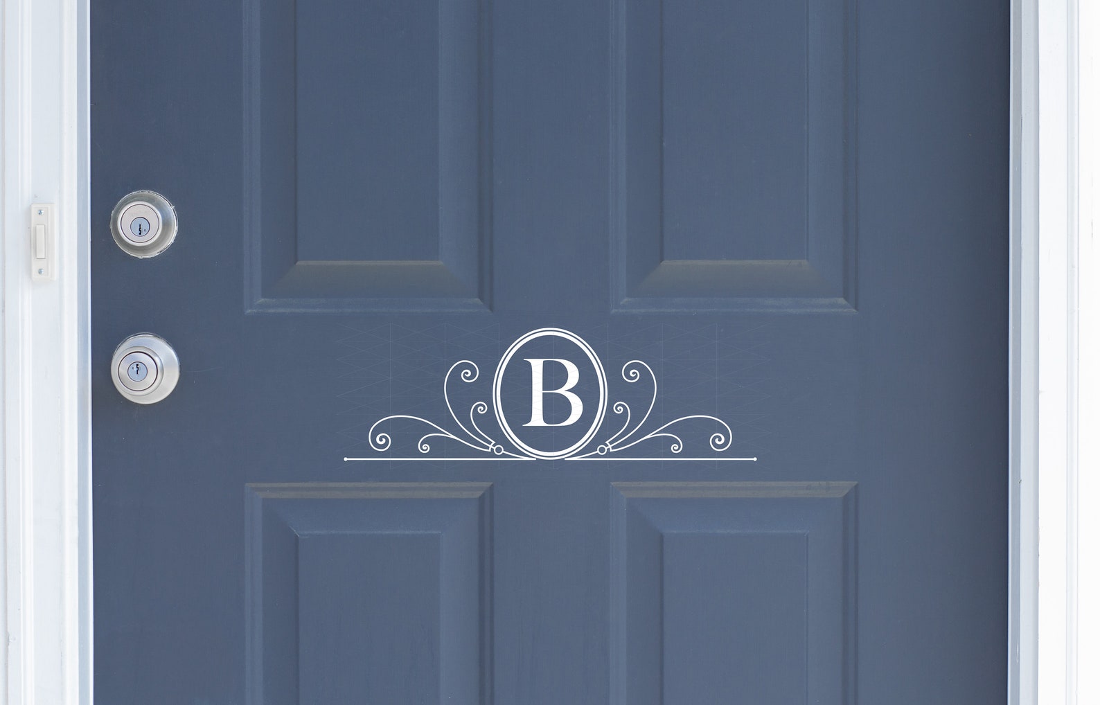 Monogram Front Door Decal Monogram Decal Last Name Vinyl - Etsy