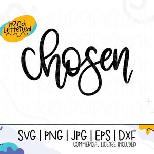 I Am Chosen Svg, Chosen Hand Lettered Svg, Affirmation Svg, Religious ...