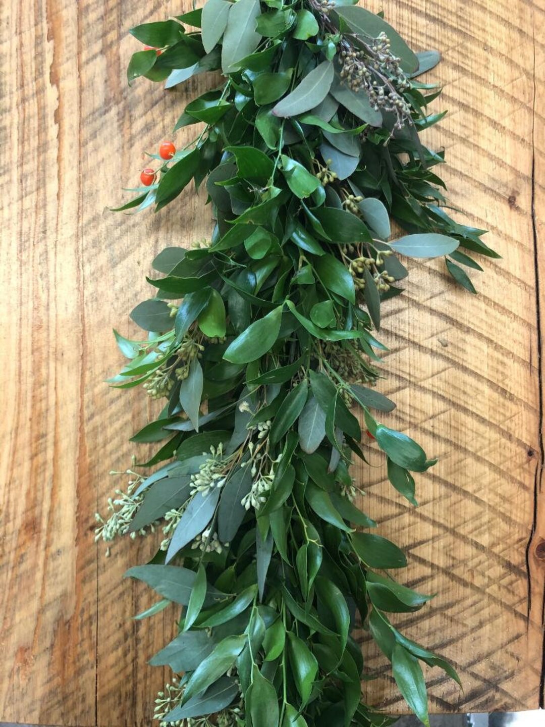 Freshly Harvested Italian Ruscus and Seeded Eucalyptus Garland - Etsy