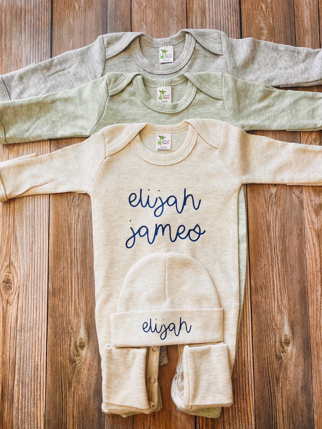 GIFT NEWBORN/ Baby Name Romper /baby Boy Coming Home Outfit/ Baby Boy ...