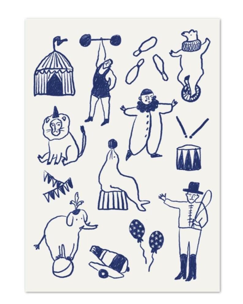 Vintage Circus Illustration Digital Download Clip Art Vintage Clown ...