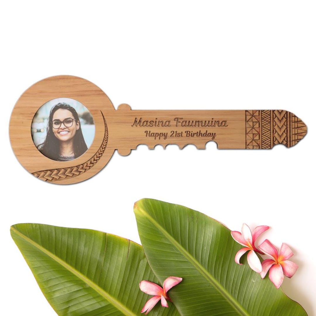 21st Birthday Key With Photo Insert | Pasifika I Made in New Zealand ...